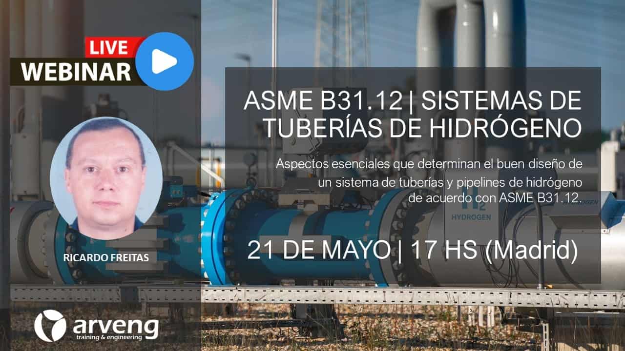 Webinar | ASME B31.12 Sistemas de tuberías de hidrógeno