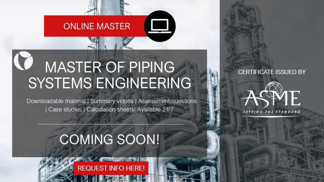 Master of Piping Systems Engineering (Online) - Arveng Training & Engineering