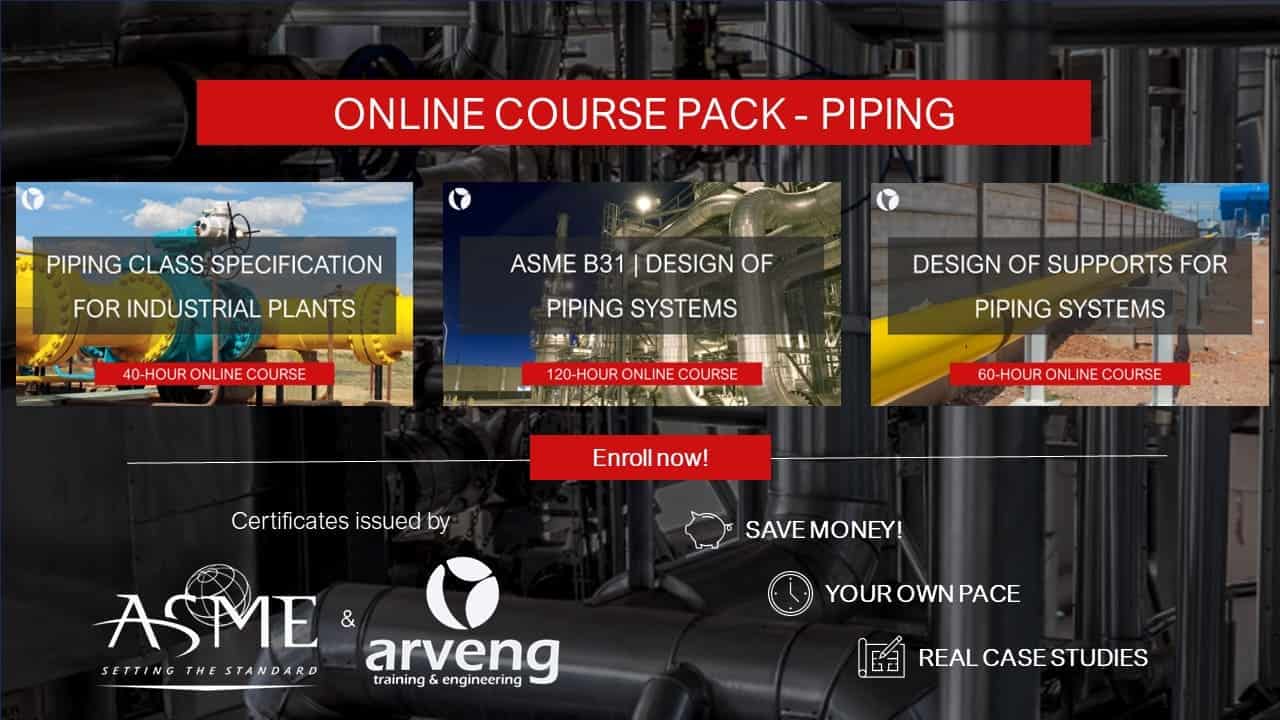 Pack of Online Piping Courses - Arveng Training & Engineering